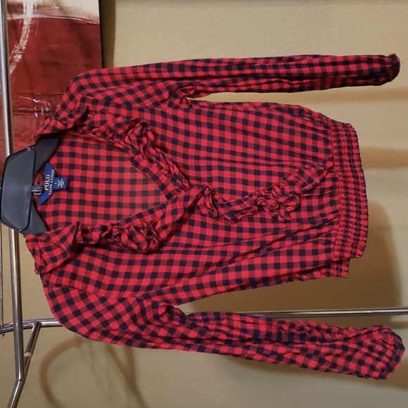 Polo Ralph Lauren | Shirts & Tops | Big Girl Red Plaid Flannel Shirt ...